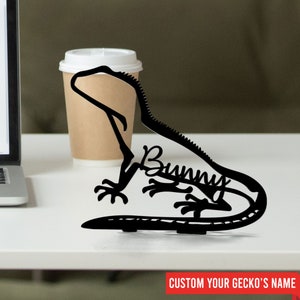 Personalized Reptile Metal Table Sign, Pet Lizard Gecko Minimalist ...