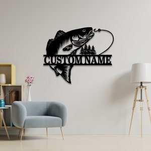 Custom Red Drum Fishing Metal Wall Art With Led Light, Fishing Gifts ...