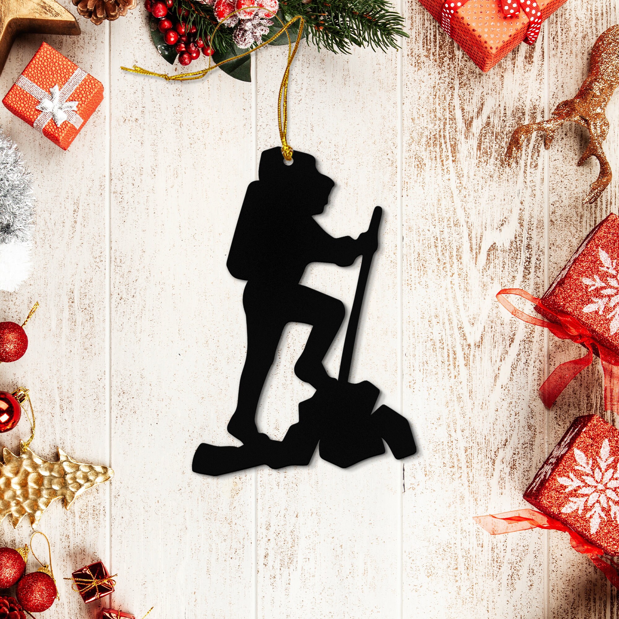 Man Trekking Hiking Ornament Man Walking Ornaments Hobby - Etsy