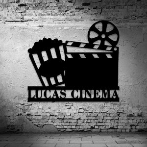 Personalized Movie Metal Wall Art With Led Light, Movie Lover Gift ...