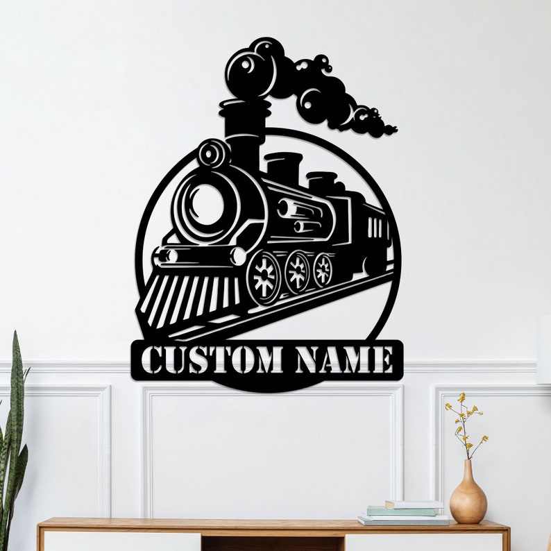Custom Steam Engine Train Locomotive Metal Sign With Led - Etsy