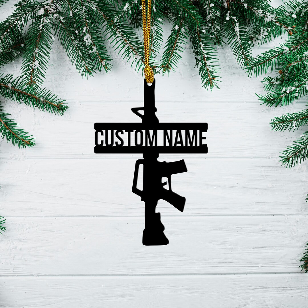 Custom 2nd Amendment Ornament Metal, Gift for Veterans, Police Gift ...
