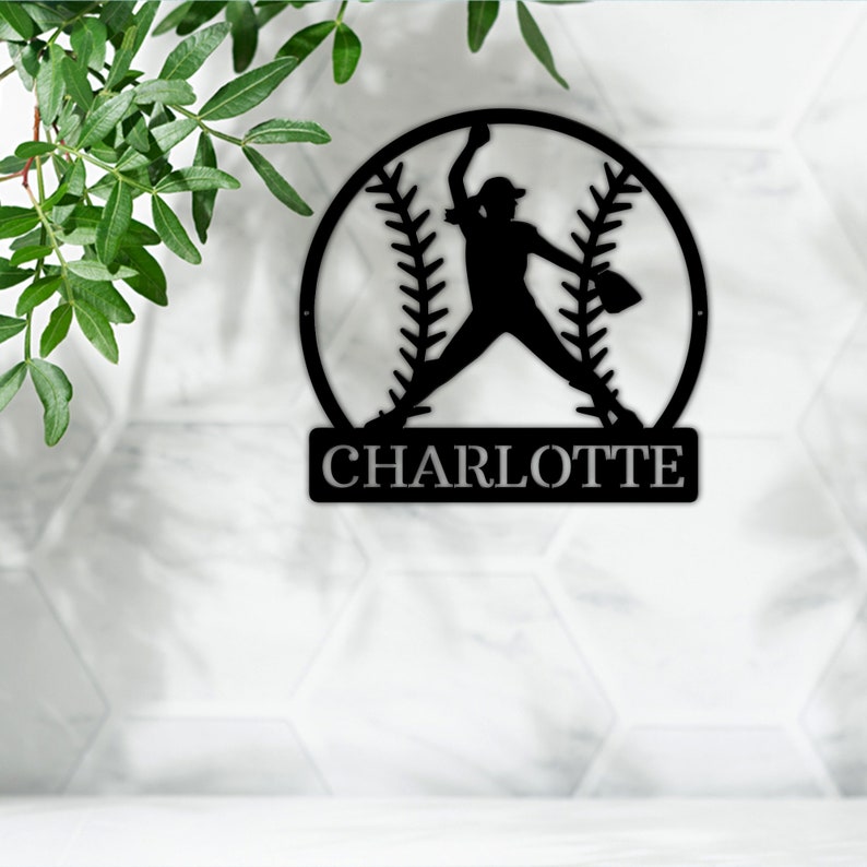 Personalized Softball Pitcher Metal Wall Art With Led Lights - Etsy