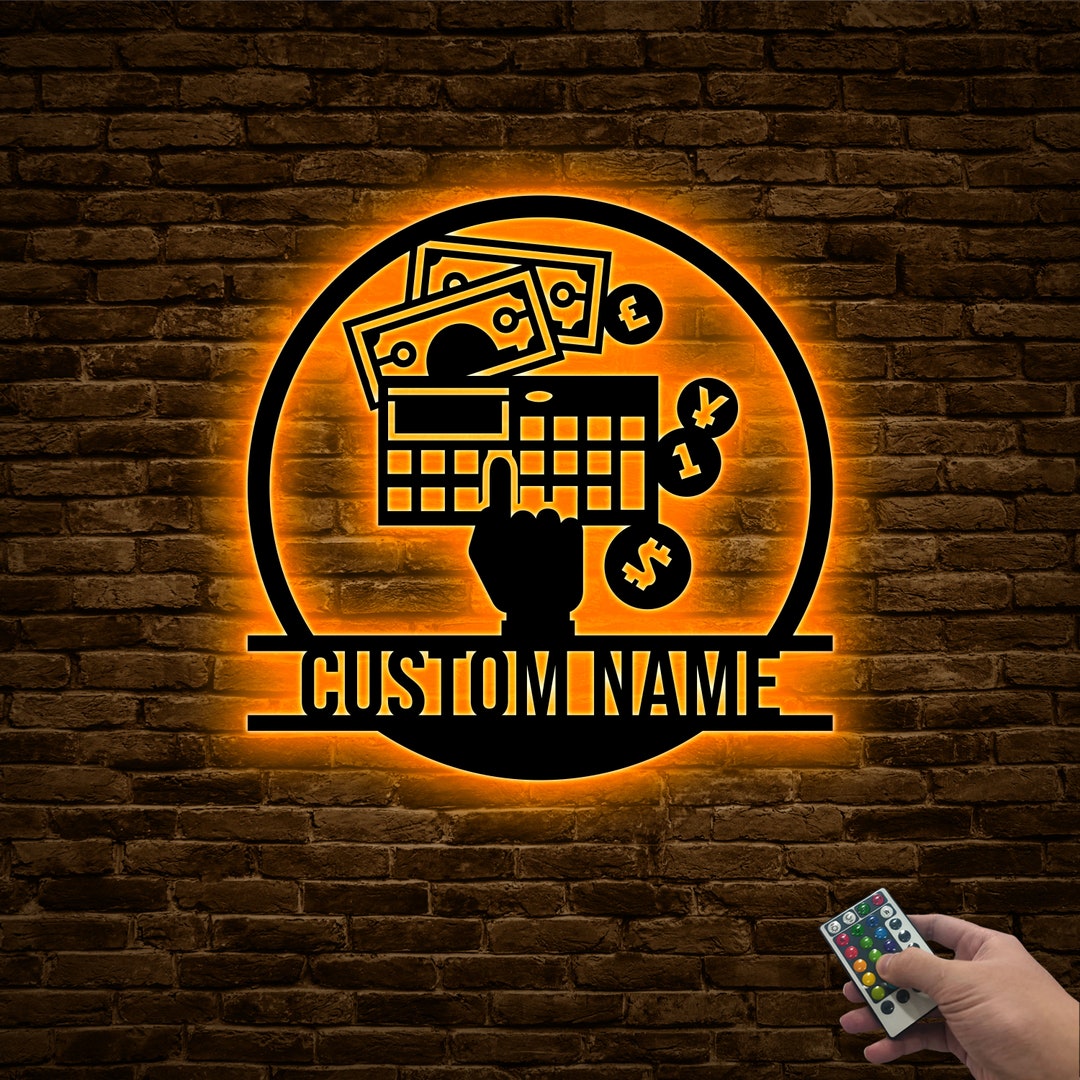 Custom Accountant Metal Sign With Led Light, Accountant Gift Accounting ...