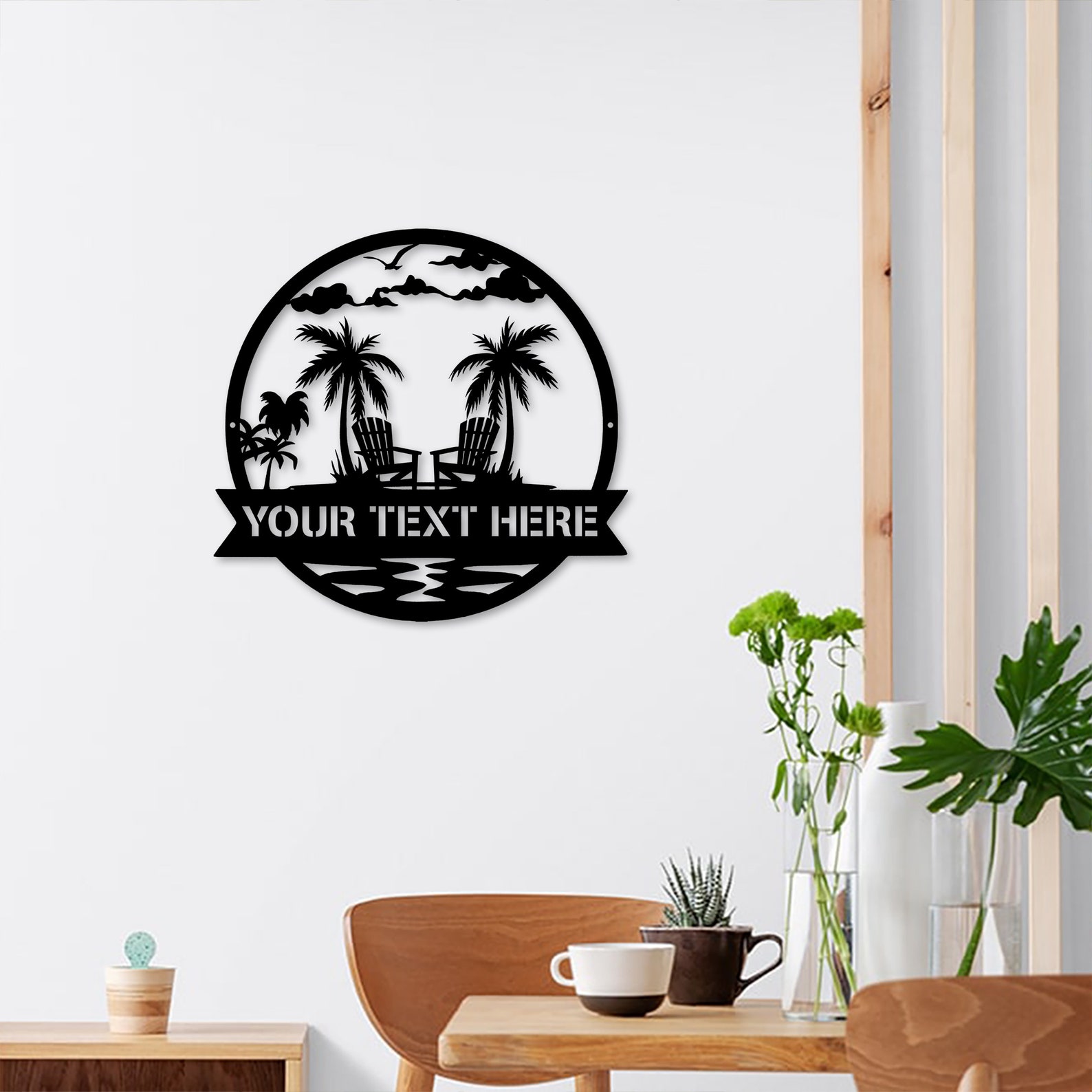 Personalized Metal Palm Beach Sign With Lights Custom - Etsy