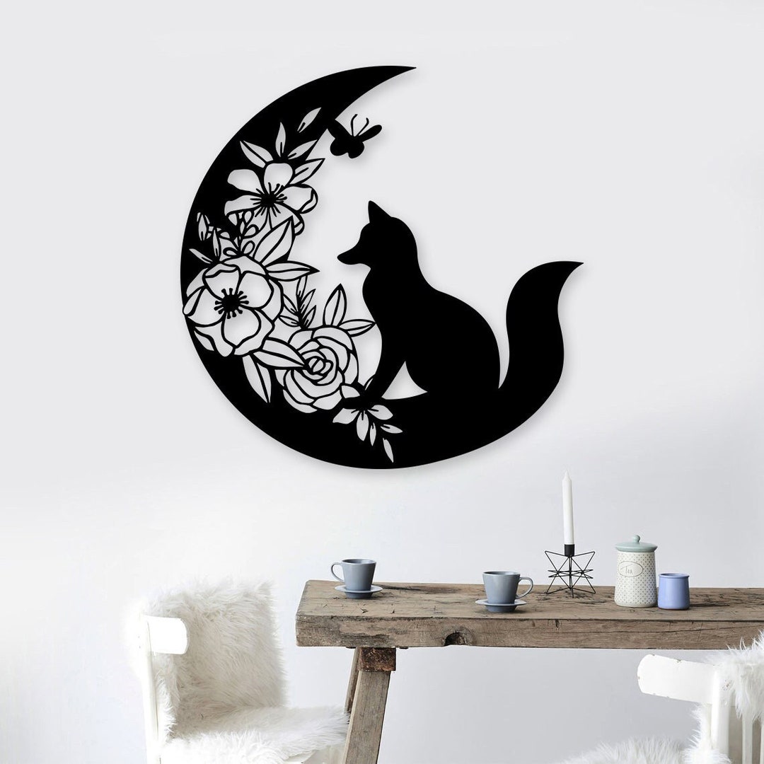 Fox Sign, Metal Fox Sign, Fox Metal Sign, Animal Sign, Home Decor ...