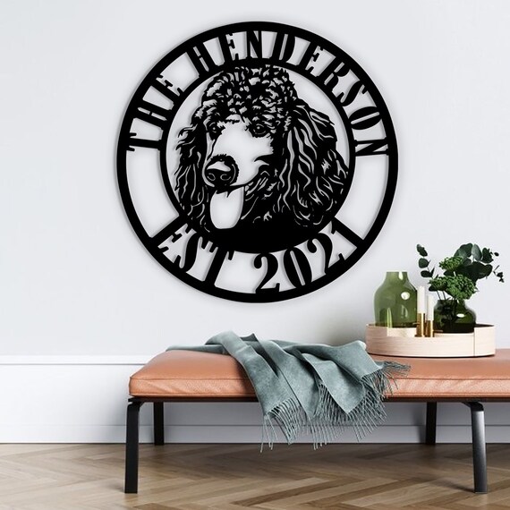 Poodle Personalized Metal Wall Decor Poodle Wall Decor Funny | Etsy