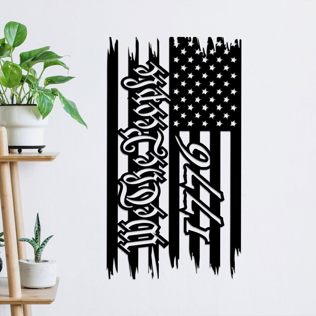We the People American Flag Metal Sign, Patriotic LED Decor - Etsy