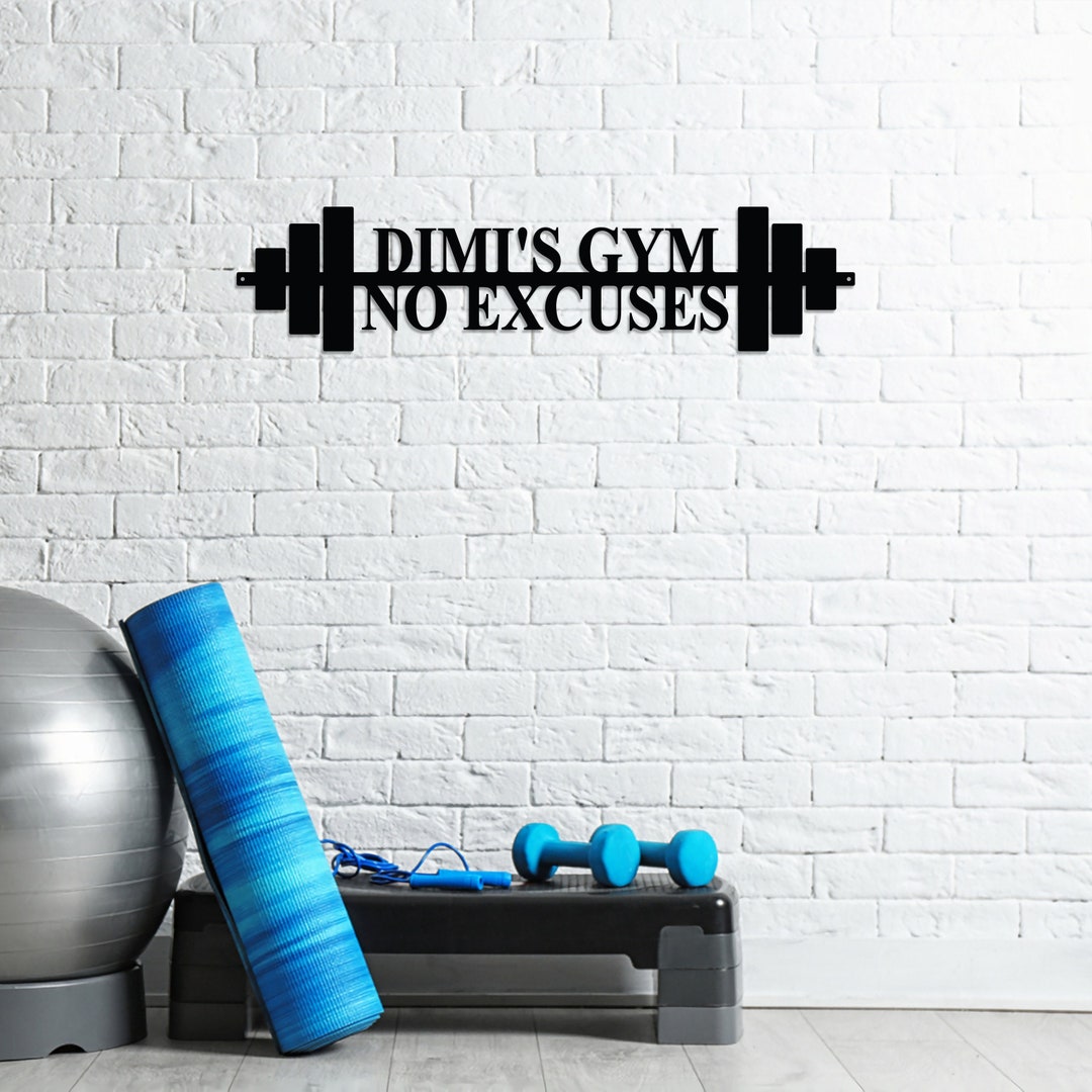 Personalized Home Gym Signs, Workout Room Sign, Personalized Metal Wall ...