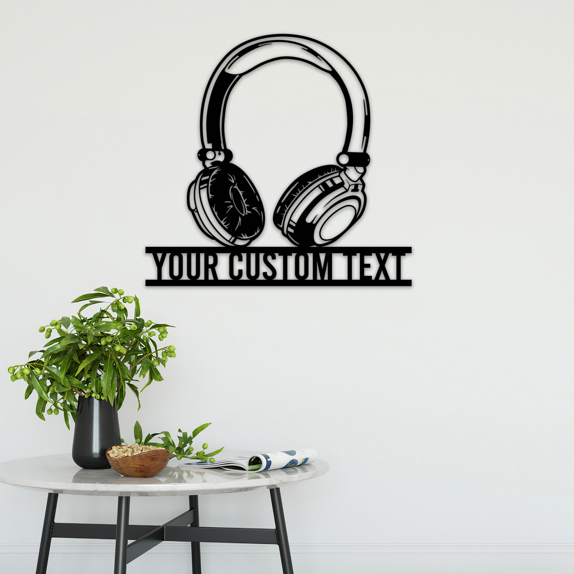 Personalized Headphone Sign With Lights Custom Name Sign - Etsy