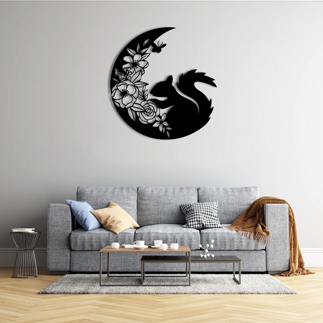 Squirrel Metal Sign, Squirrel Wall Art, Metal Squirrel Sign, Squirrel ...