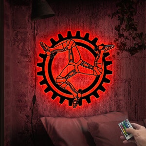 Three Legs of Man Metal Sign With Led Lights, Isle of Man Wall Decor ...
