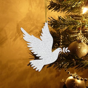 Dove Christmas Ornament, Peace Ornament, Farmhouse Decor, Xmas Tree ...