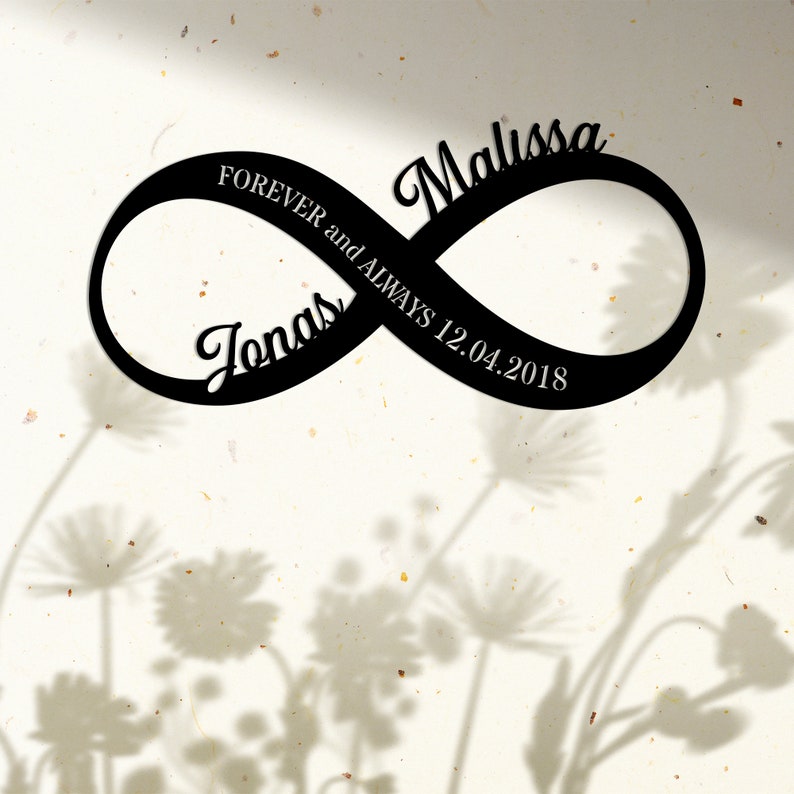 Personalized Metal Infinity Sign, Infinity Sign, Custom Infinity Metal ...