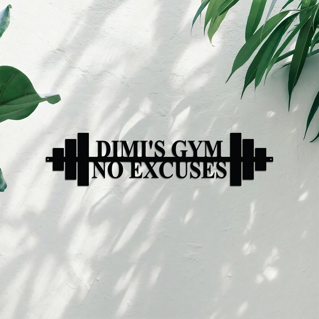 Personalized Home Gym Signs, Workout Room Sign, Personalized Metal Wall ...
