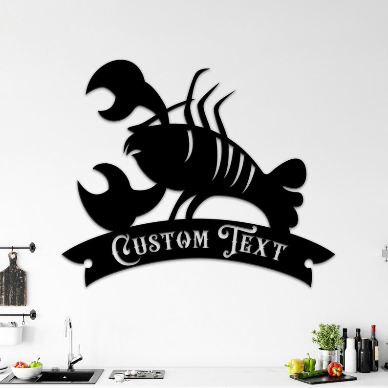 Personalized Crayfish Metal Wall Art With Led Lights Metal - Etsy