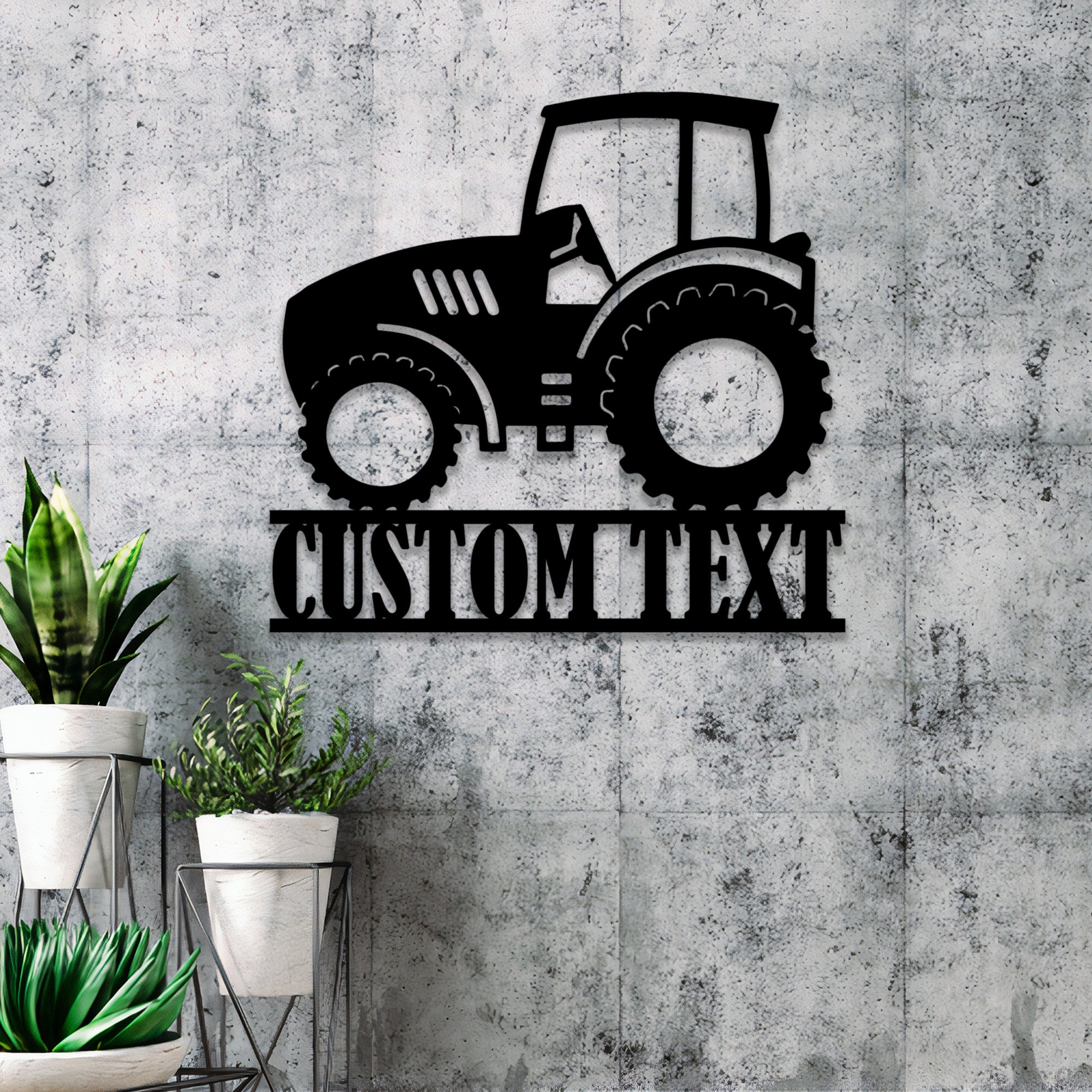 Personalized Tractor Metal Wall Art With Lights Custom - Etsy