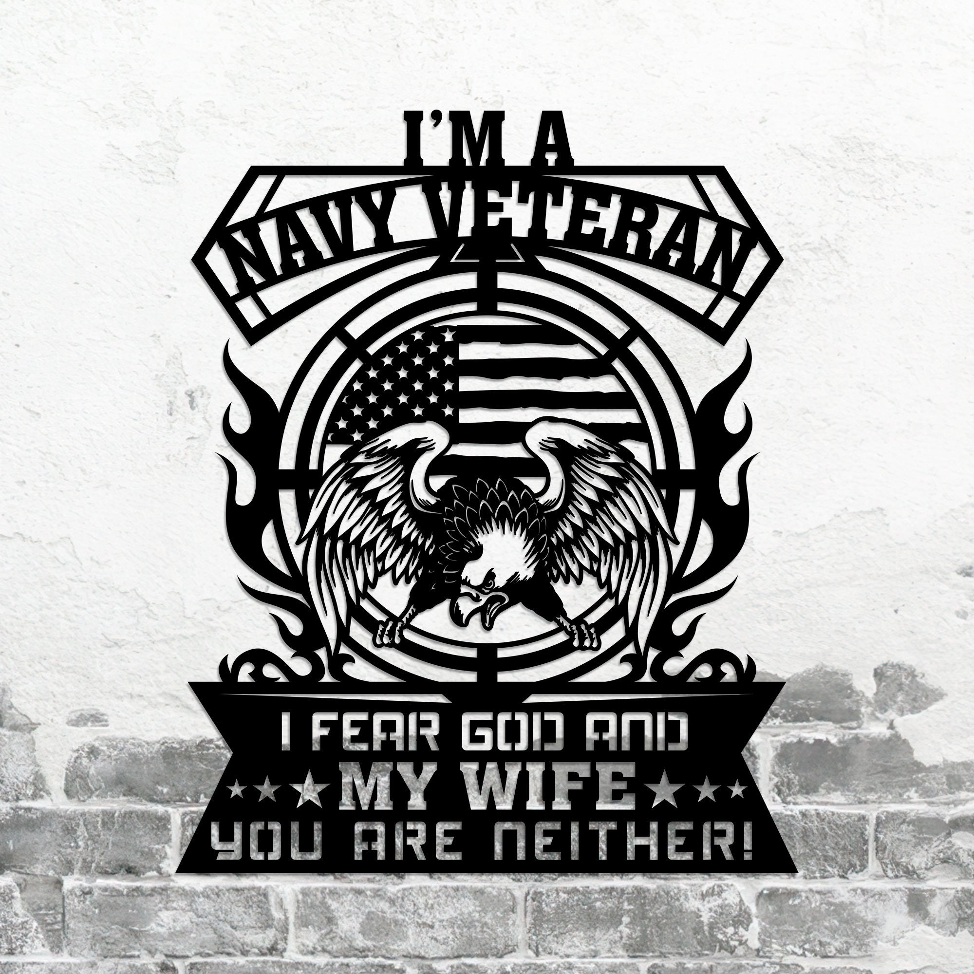 Funny Navy Veteran Metal Sign With LED Light, Patriotic Home Decor - Etsy
