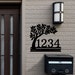 Metal House Number Tree of Life Personalized Sign, Address Number Sign ...