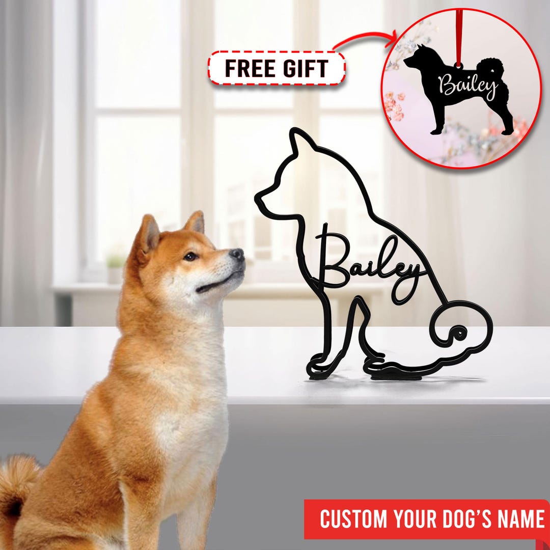 Personalized Shiba Inu Metal Table Sign, Custom Dog Memorial Gift - Etsy