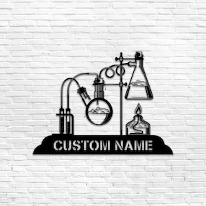 Custom Chemistry Teacher Metal Sign With Led Light, Science Teacher ...