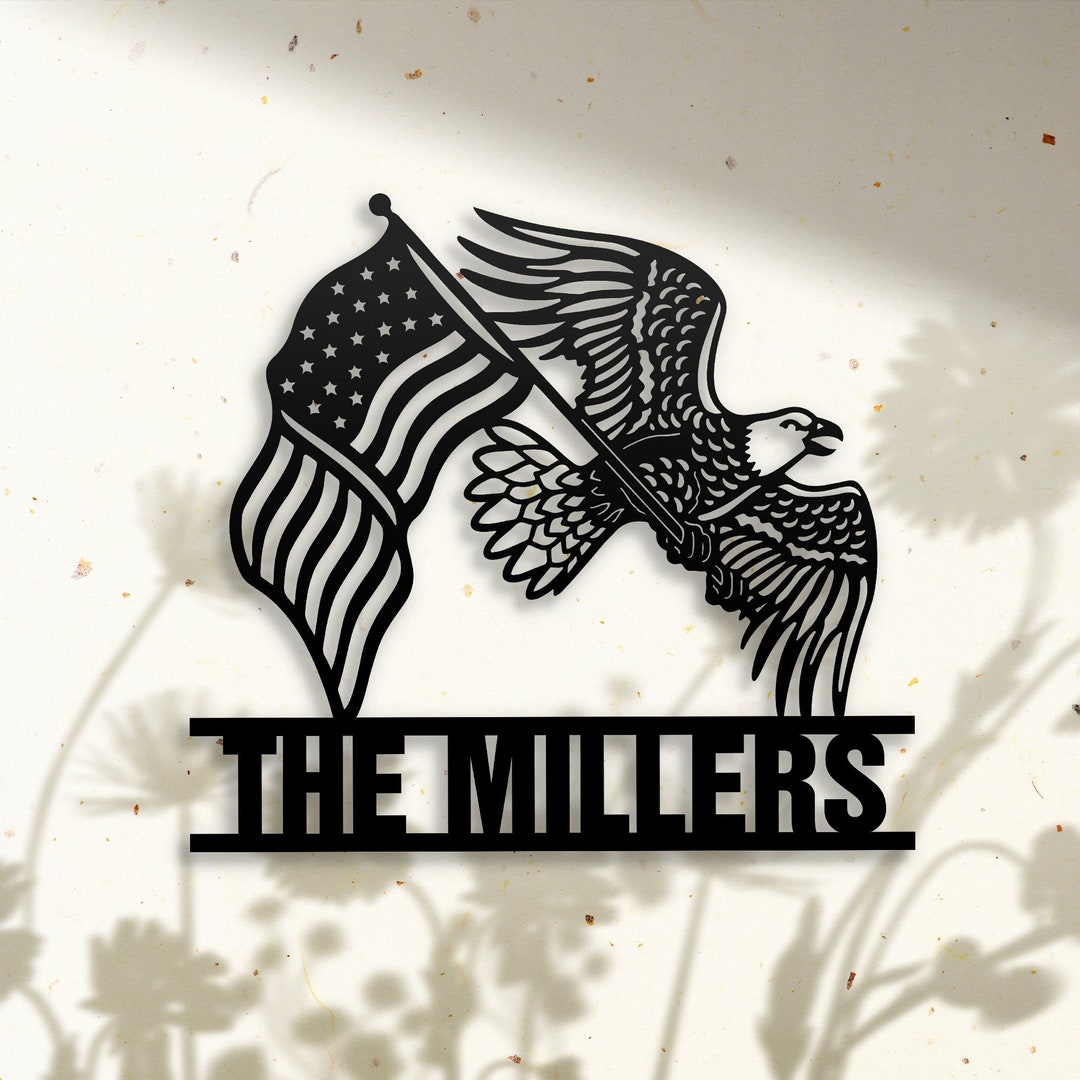 Eagle American Flag Metal Sign Eagle Sign American Flag - Etsy