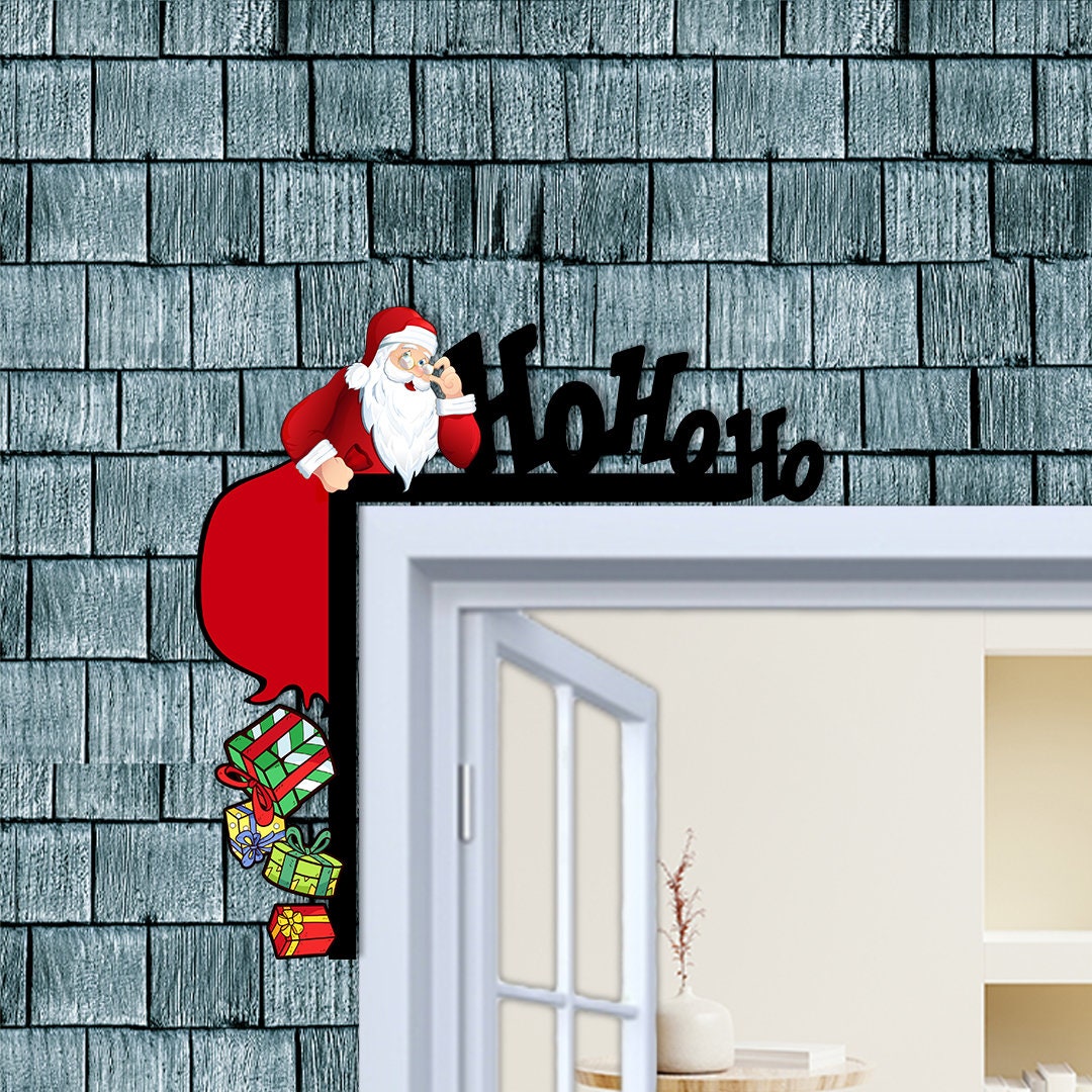 Santa Door Corner Sign, Polywood Christmas Door Topper - Etsy