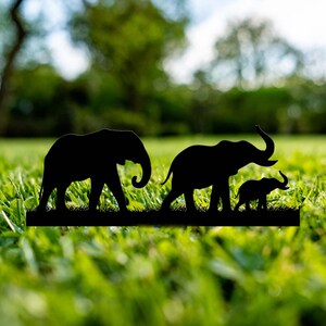 Elephant Family Metal Garden Stake, Mother's Day Father's Day Gift ...