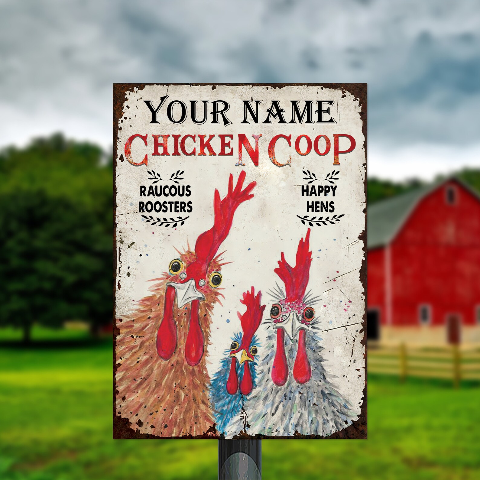 Chicken Coop Metal Sign Hen House & Rooster Plaque Funny | Etsy