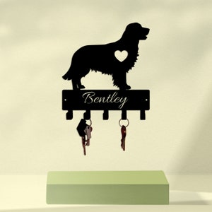 Golden Retriever Key Holder Custom, Metal Key Holder for Wall, Dog Key ...