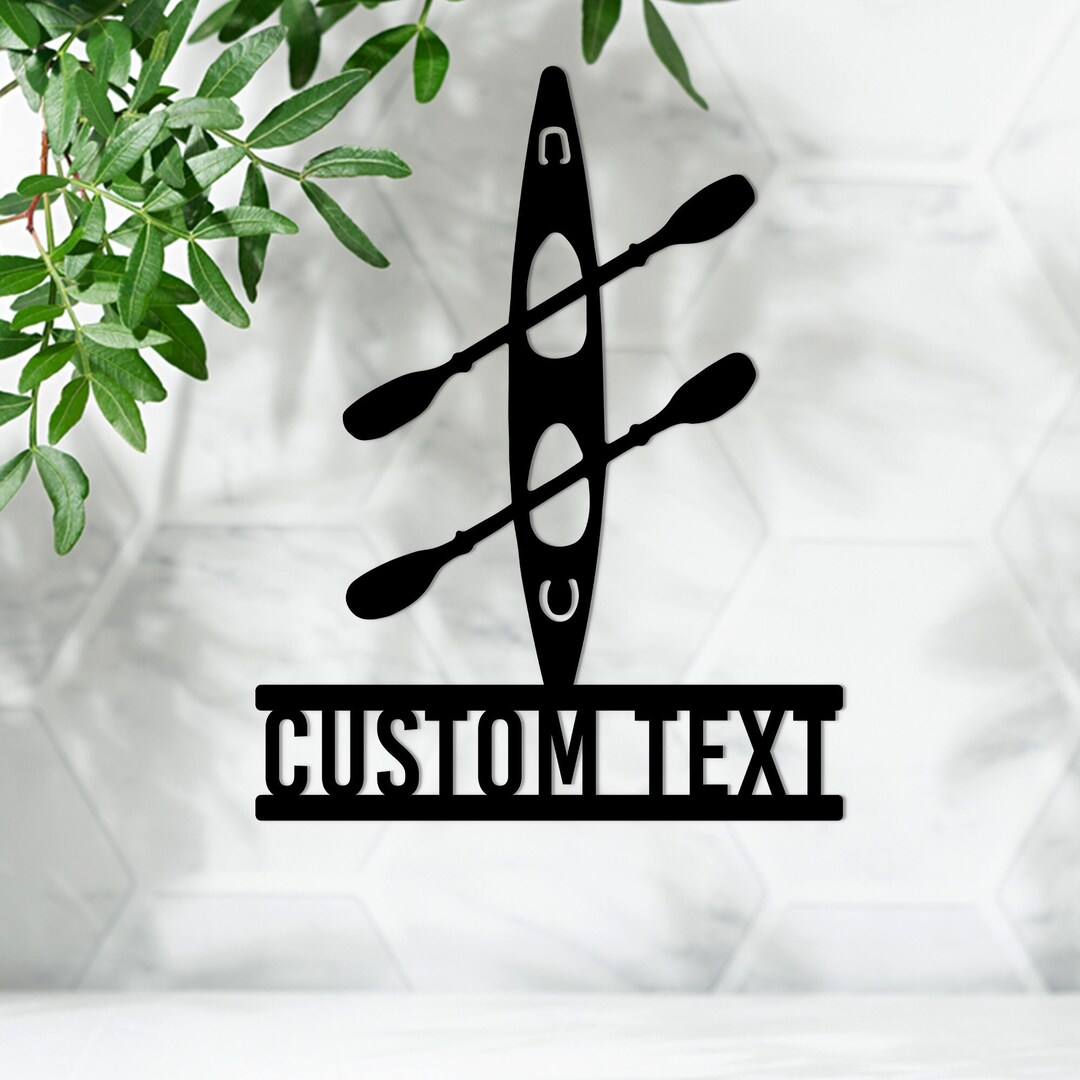 Personalized Double Kayak Metal Wall Art With Led Light, Kayak Lover ...