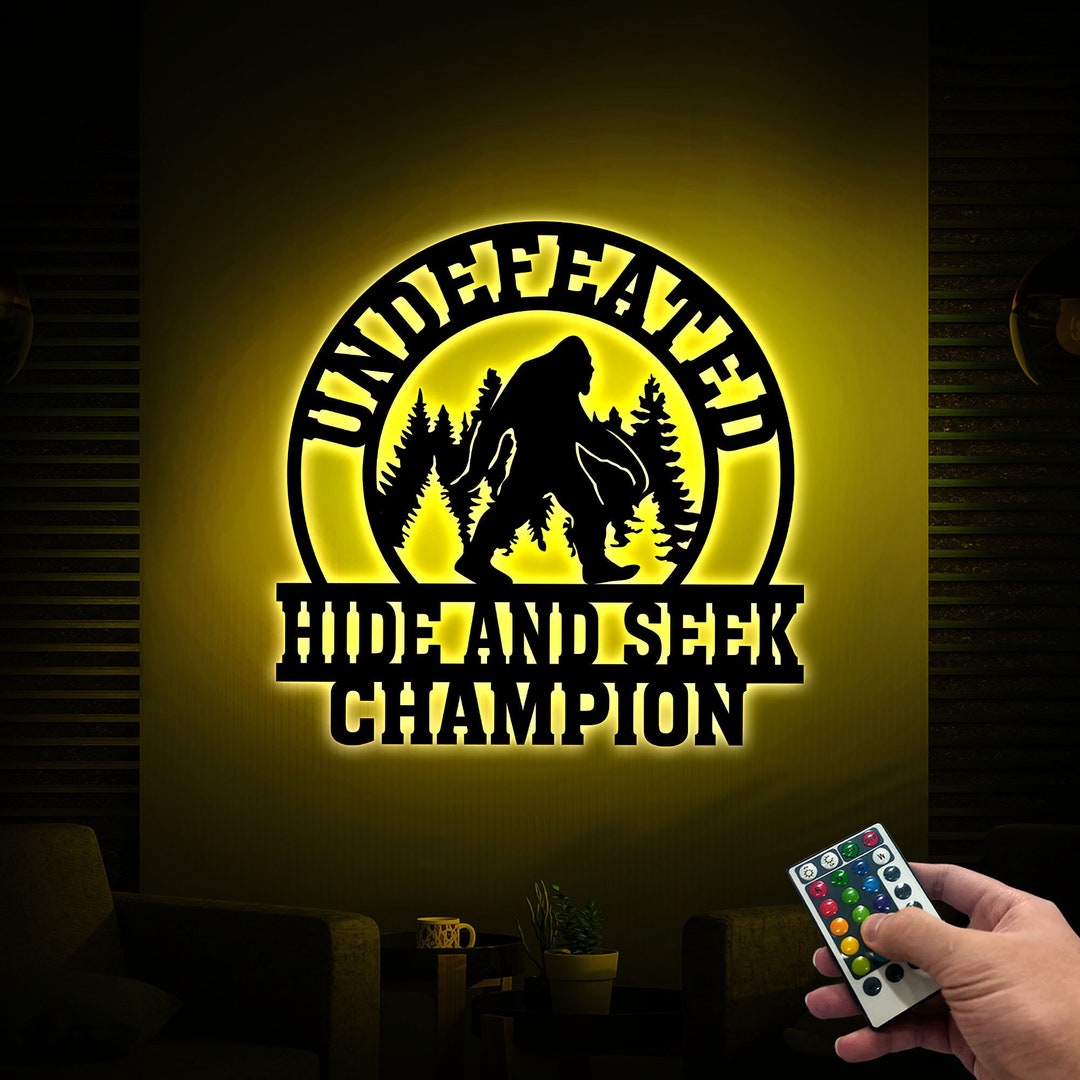 Custom Bigfoot Metal Wall Art Led Light, Bigfoot in Forest, Sasquatch ...