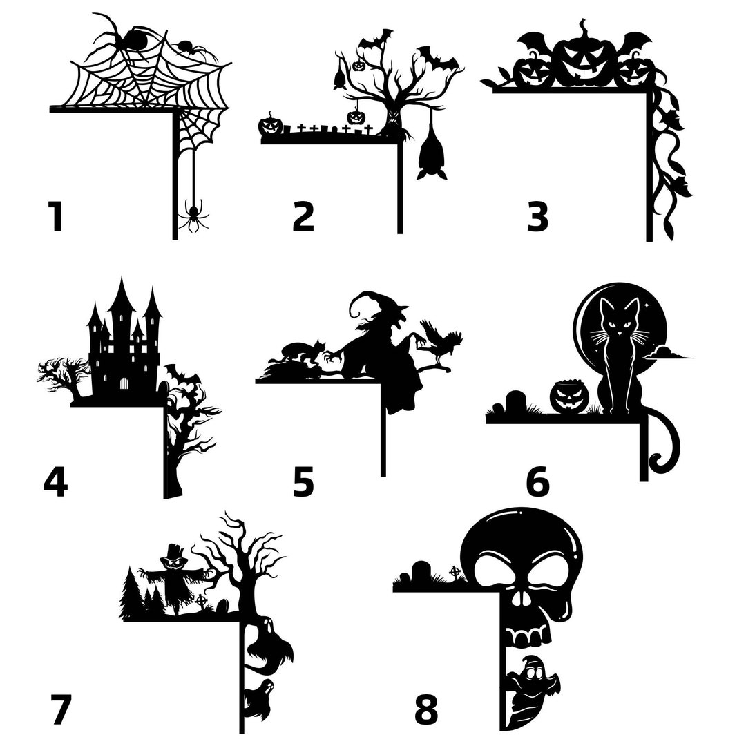 Halloween Metal Door Corner Sign, Haunted Decor - Etsy