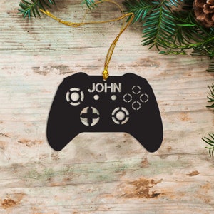 Custom Gamer Name Ornament Metal, Game Controller Xmas Gift, Video Game ...