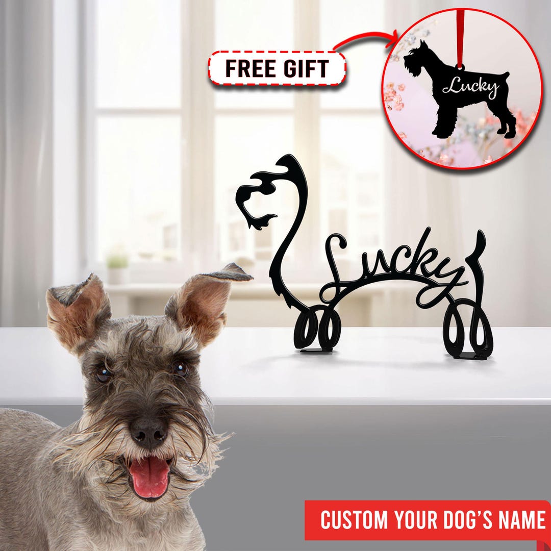 Custom Miniature Schnauzer Metal Table Sign, Dog Lover Gift - Etsy
