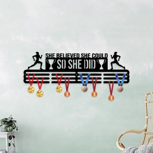 Custom Running Medal Holder, Medal Hanger, Medal Display, Running Gifts ...
