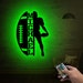 Football Player Metal Wall Art Led Light, Football Name Sign, Xmas ...