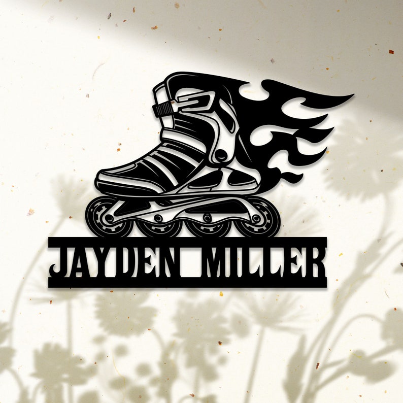 Personalized Roller Blade Christmas Metal Wall Art With Led Lights ...