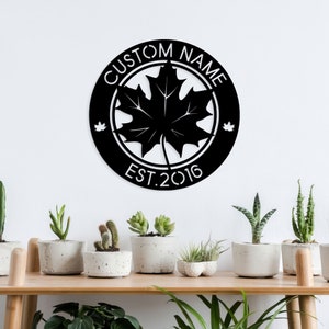 Custom Maple Leaf Metal Wall Art With Led Lights, Canada Metal Sign ...