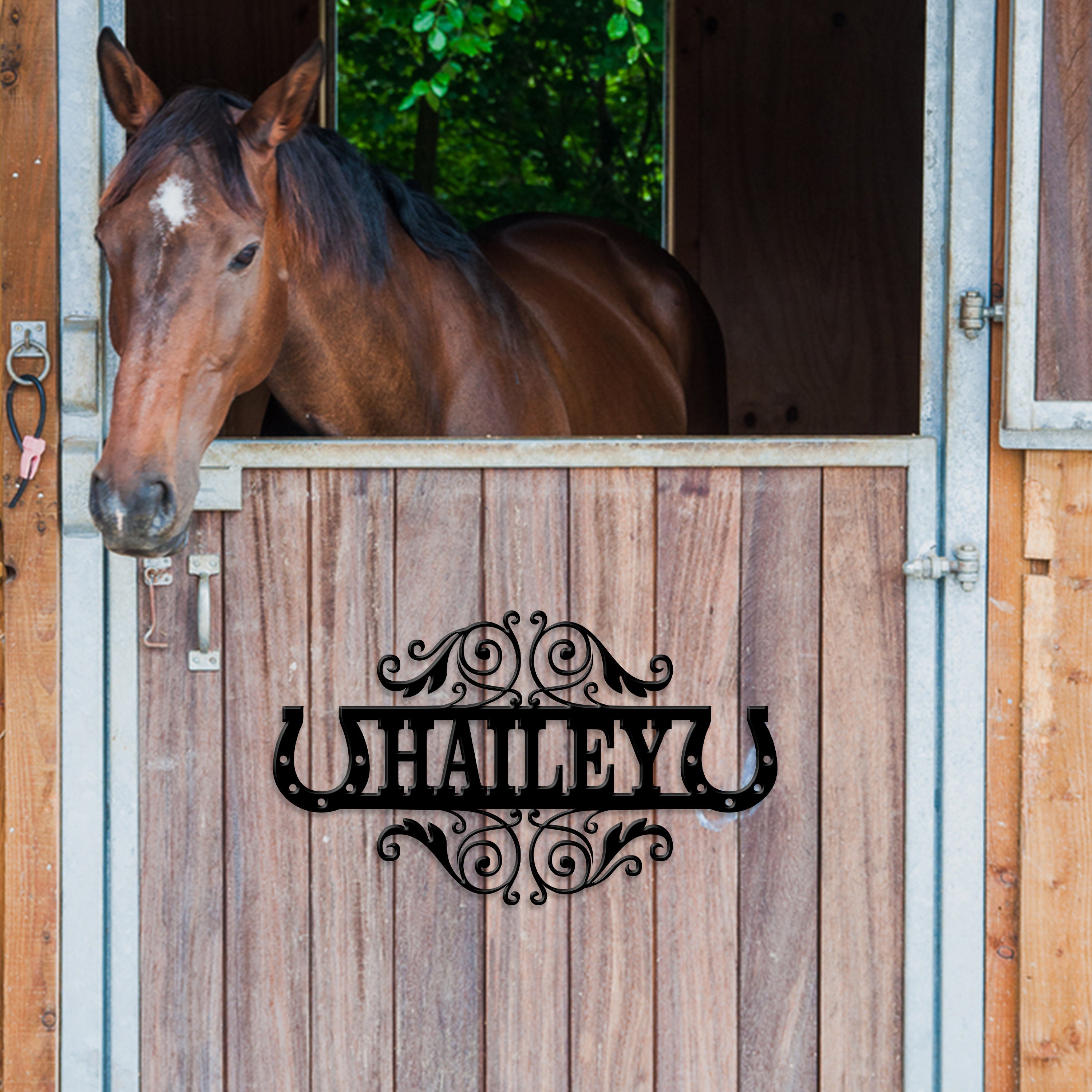 Custom Metal Horse Stall Sign Equestrian Riding Barn Ranch - Etsy