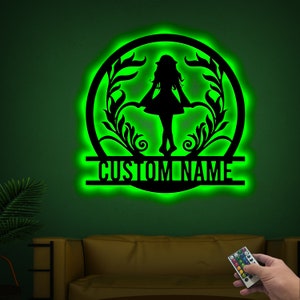 Personalized Irish Dancer Metal Wall Art With Led Lights, Irish Girl ...