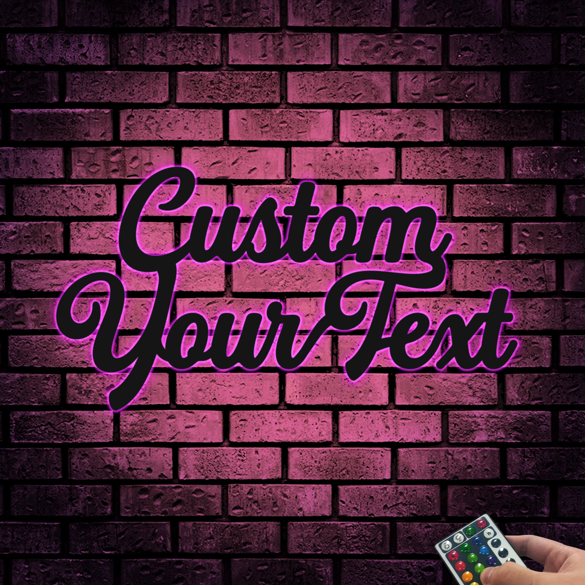 Custom Metal Script Words With Lights Custom Your Own Words - Etsy