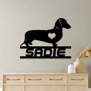 Custom Dachshund Dog Monogram Sign With Lights, Dachshund Puppy Home ...