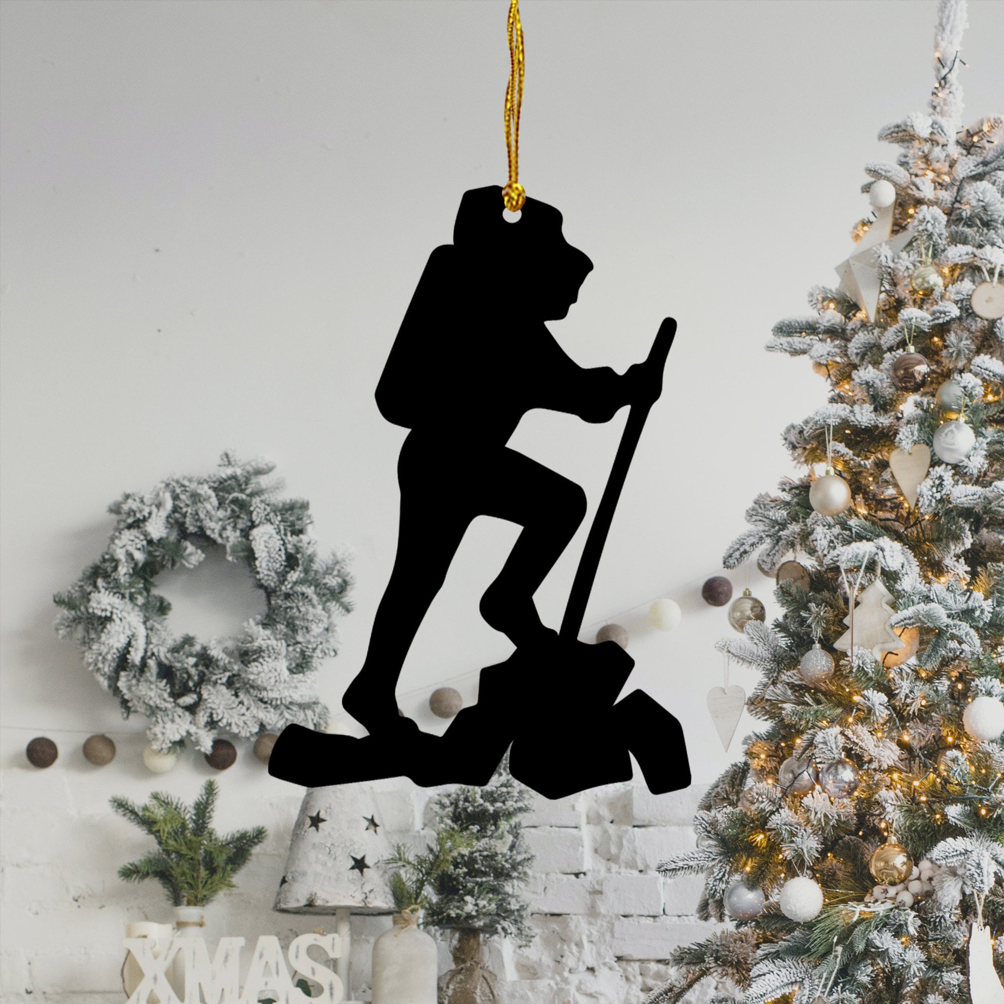 Man Trekking Hiking Ornament Man Walking Ornaments Hobby - Etsy