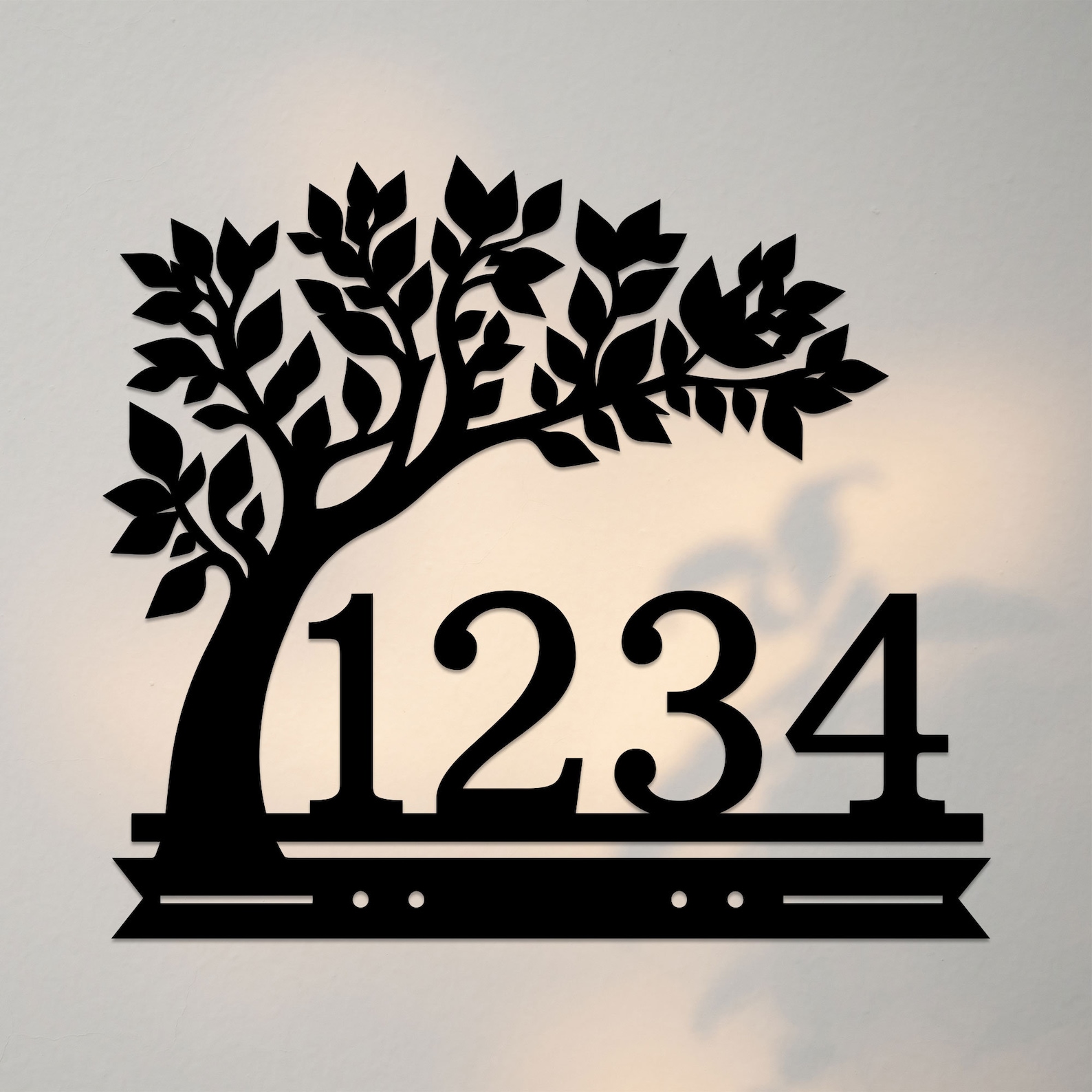 Metal House Number Tree of Life Personalized Sign, Address Number Sign ...