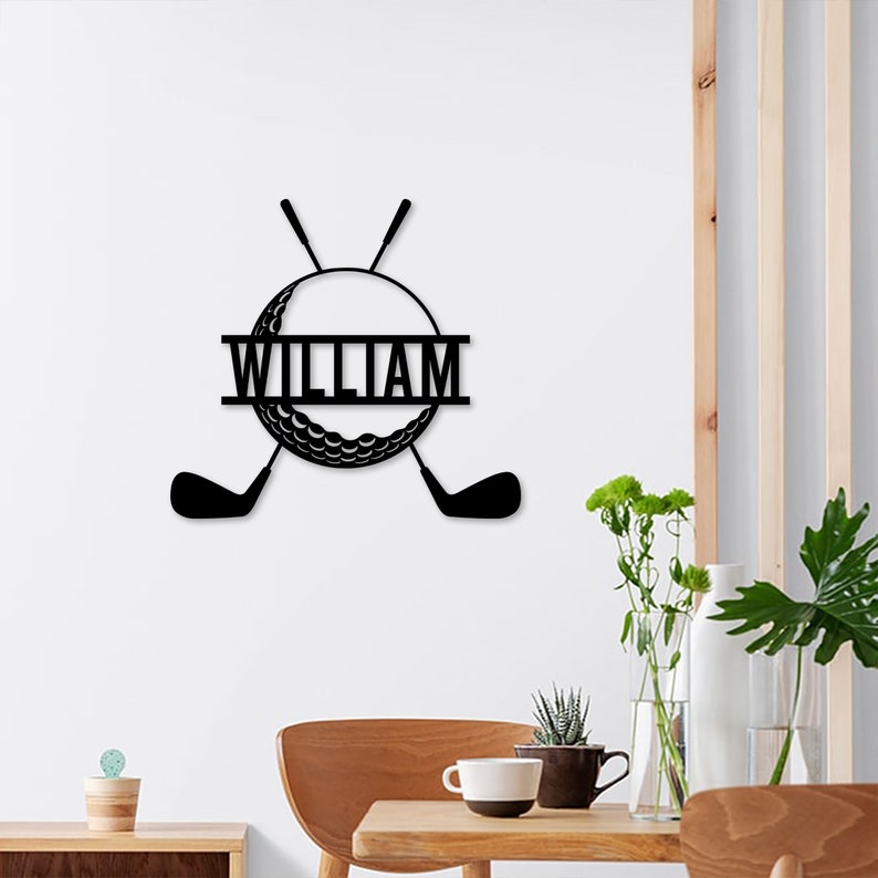Personalized Golf Metal Wall Art With Lights Golf Gift for - Etsy
