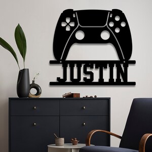 Personalized Game Controller Metal Wall Art With Led Lights, Custom ...