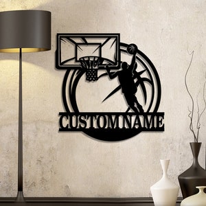 Custom Basketball Metal Sign Led Light, Basketball Gifts for Men ...