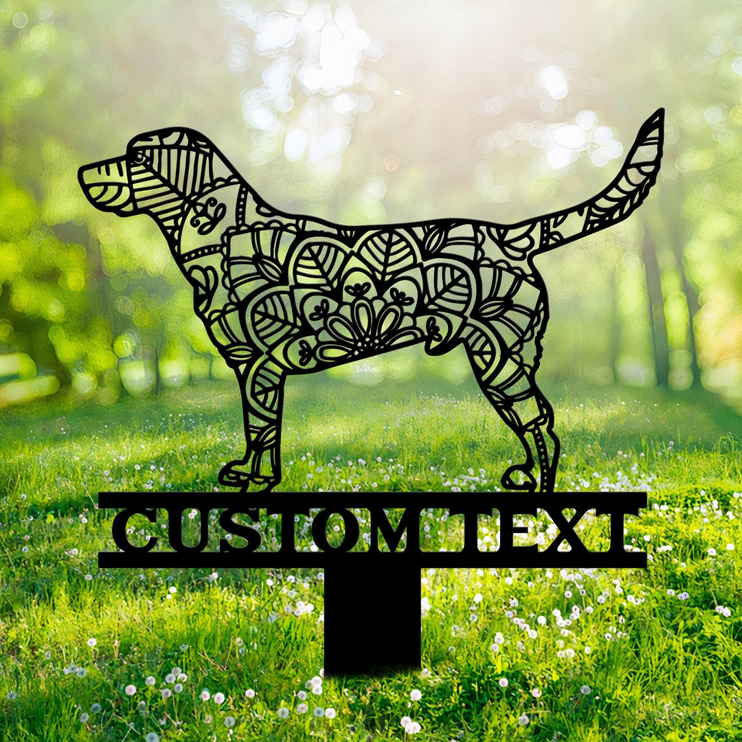 Labrador Retriever Mandala Garden Stake Metal, Labrador Retriever ...