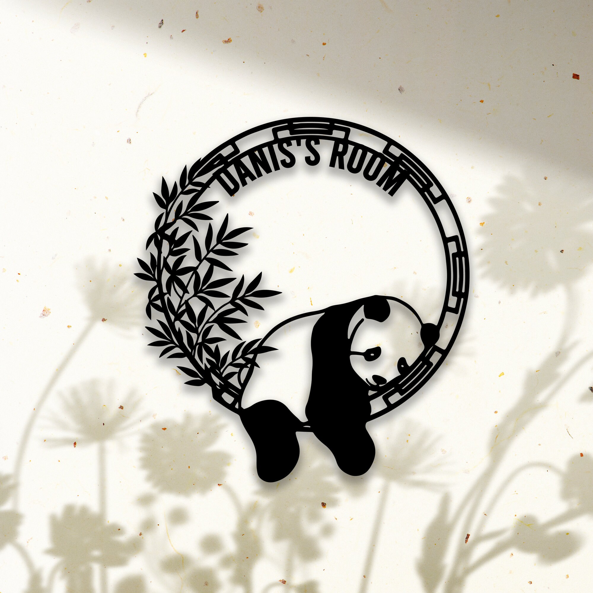 Personalized Panda Metal Wall Art With Led Lights Custom Kids - Etsy